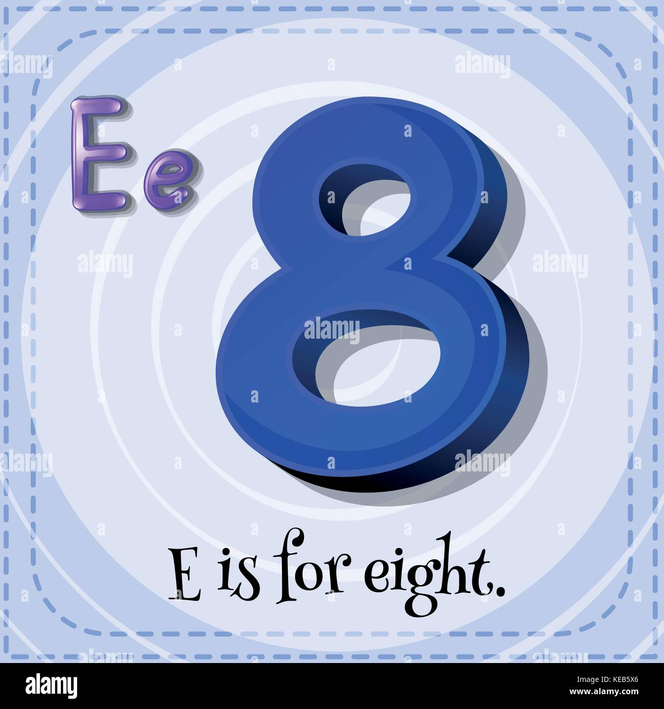 Flashcard letter E is for eight Stock Vector Image & Art - Alamy