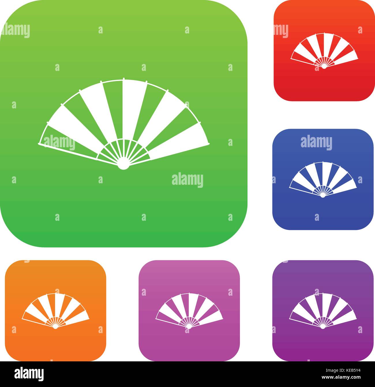 Chinese fan set color collection Stock Vector Image & Art - Alamy