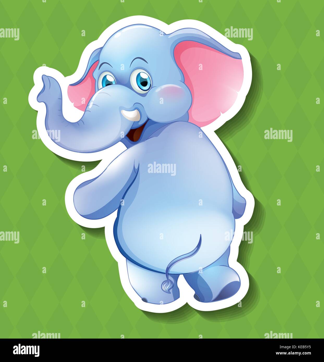 Closeup happy elephant turning the head Stock Vector Image & Art - Alamy