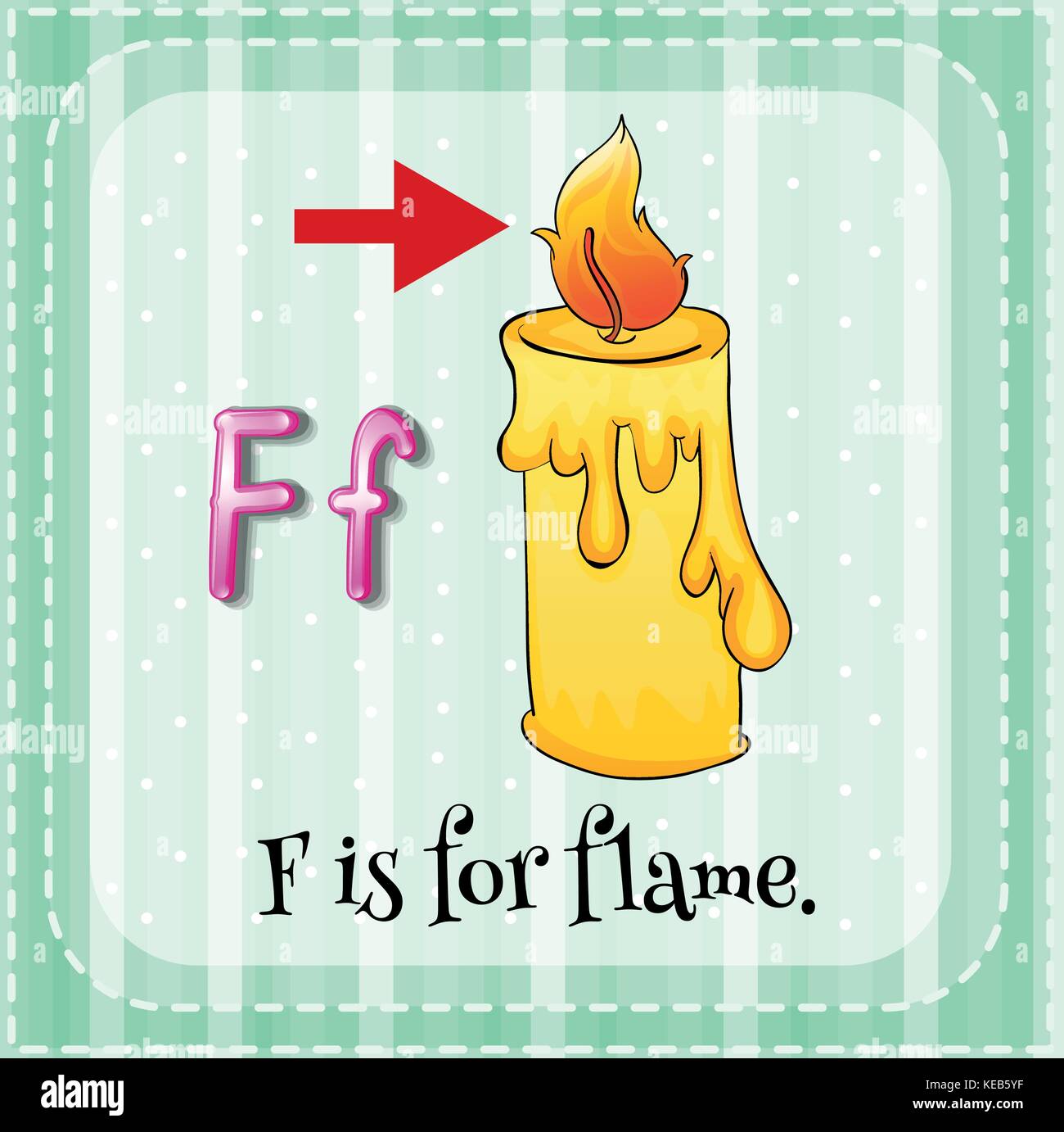Flashcard letter F is for flame Stock Vector Image & Art - Alamy
