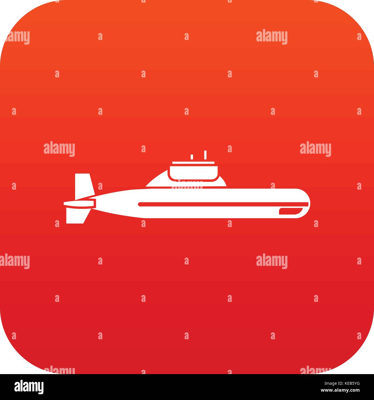 Submarine icon digital red Stock Vector Image & Art - Alamy