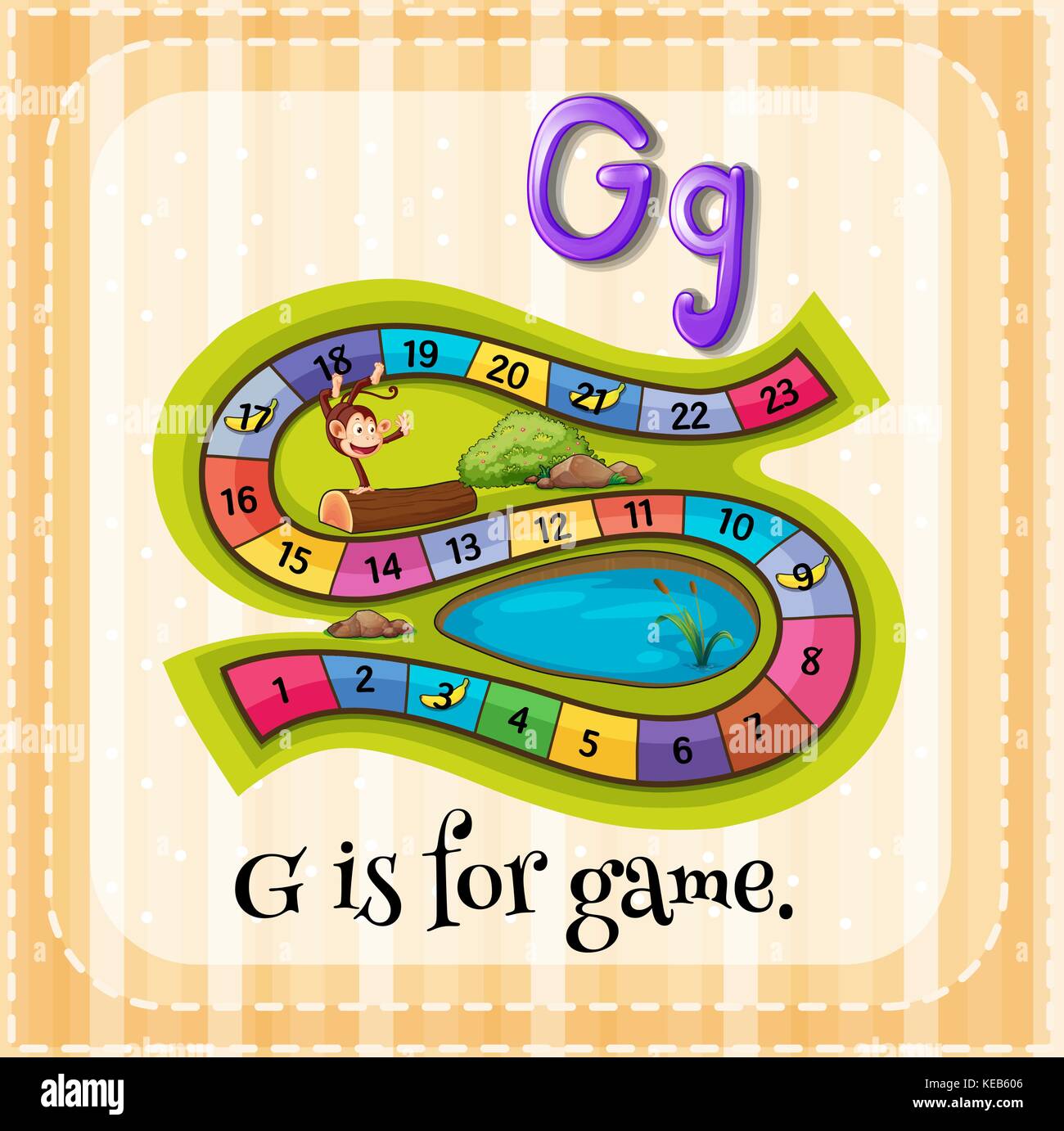 Flashcard letter G is ofr game Stock Vector Image & Art - Alamy