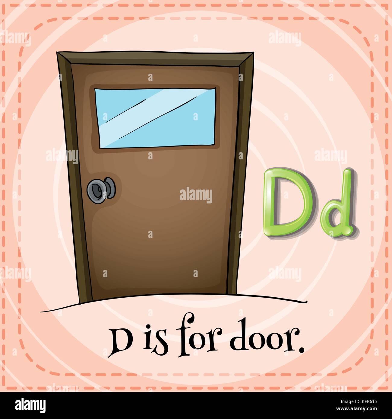 Flashcard letter D is for door Stock Vector Image & Art - Alamy