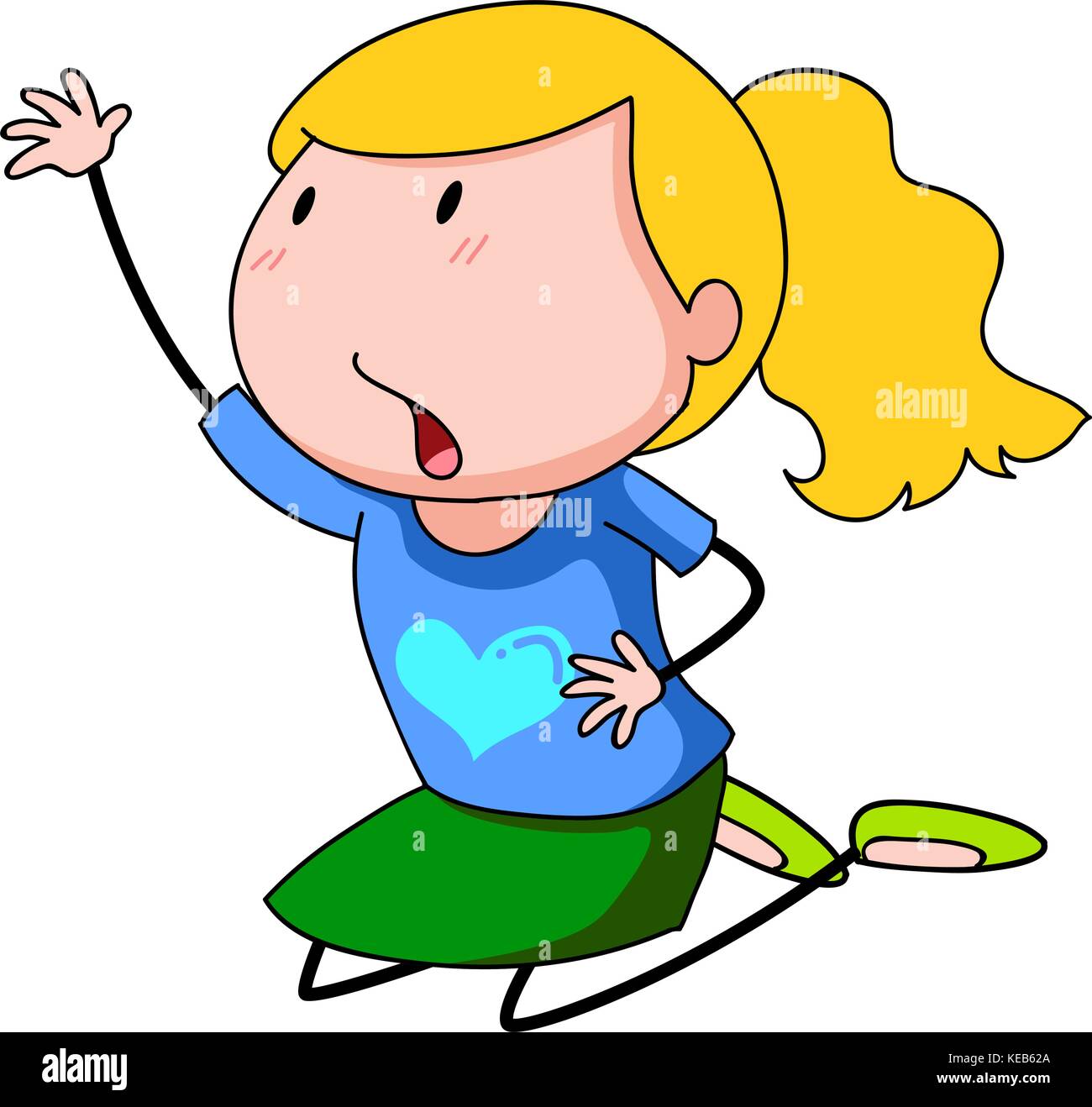 Close up girl trying to reach something Stock Vector Image & Art - Alamy