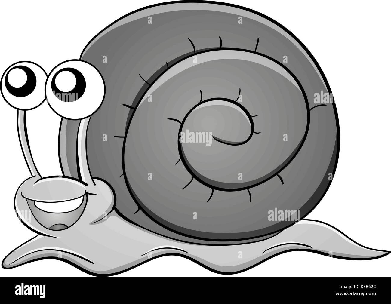 Happy snail crawling and smiling Stock Vector Image & Art - Alamy