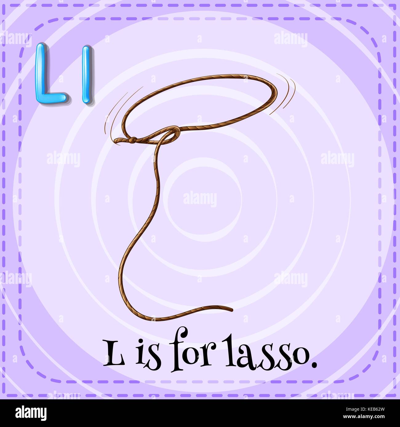 L is for lasso Stock Vector Image & Art - Alamy