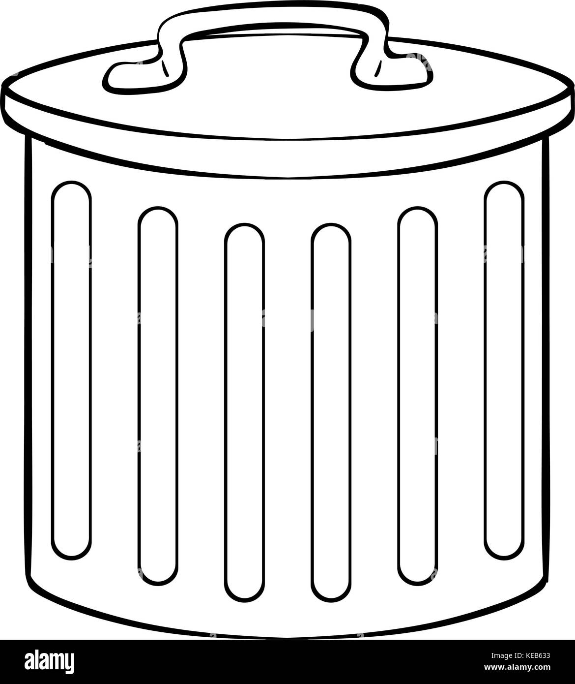 Cartoon Drawing Trash Can Stock Photos & Cartoon Drawing Trash Can ...