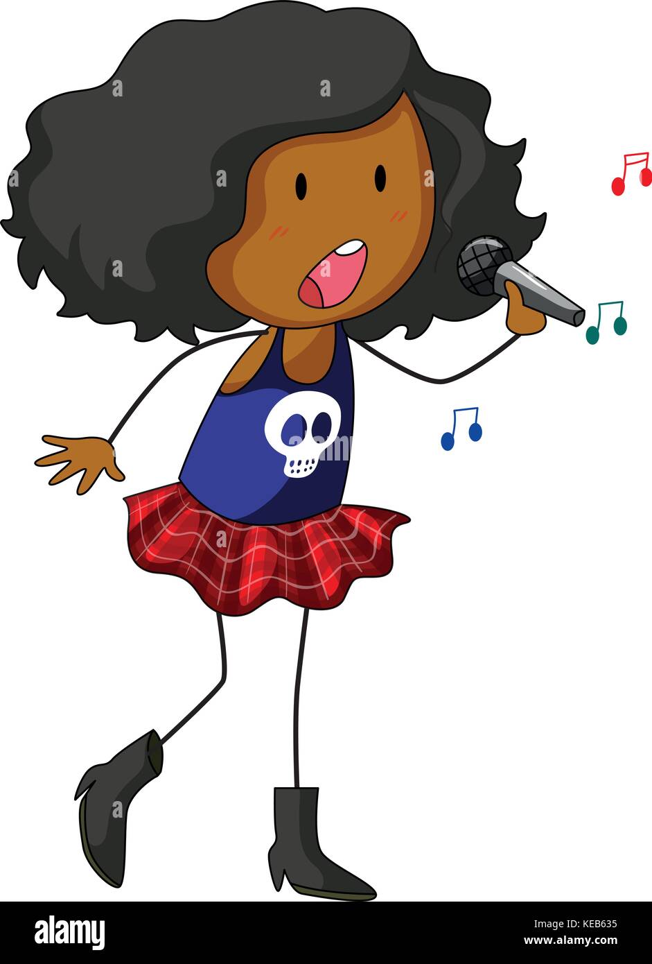 Girl singer character on hi-res stock photography and images - Alamy