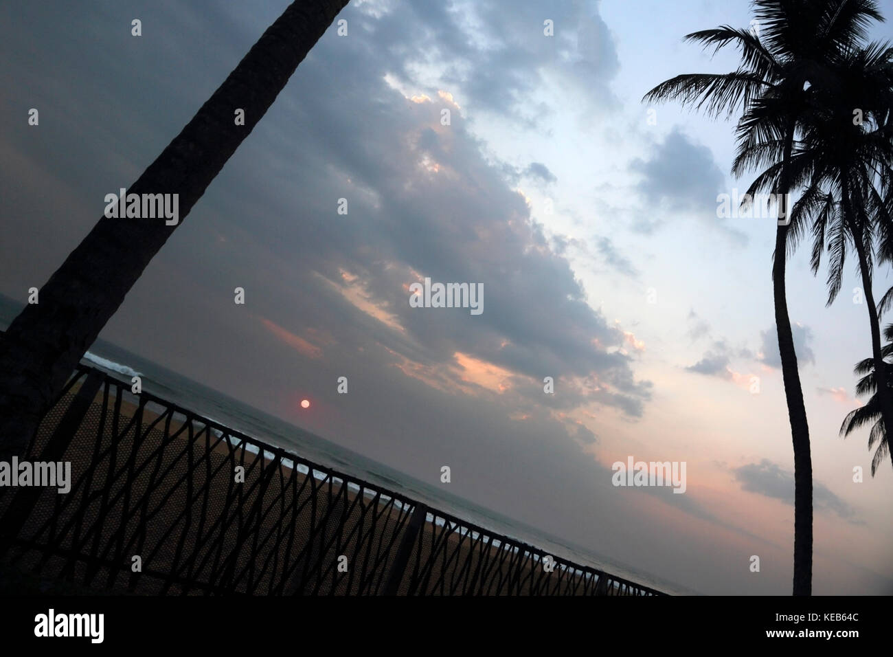 Wadduwa Western Province Sri Lanka Beach At Sunset Stock Photo - Alamy