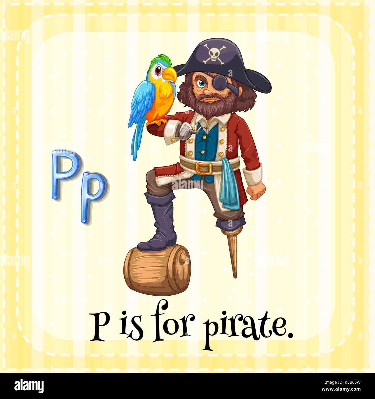 Flashcard letter p is for pirate Stock Vector Image & Art - Alamy
