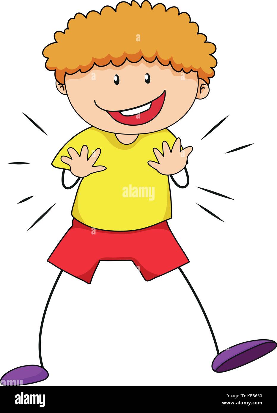 Close up happy boy smiling alone Stock Vector Image & Art - Alamy