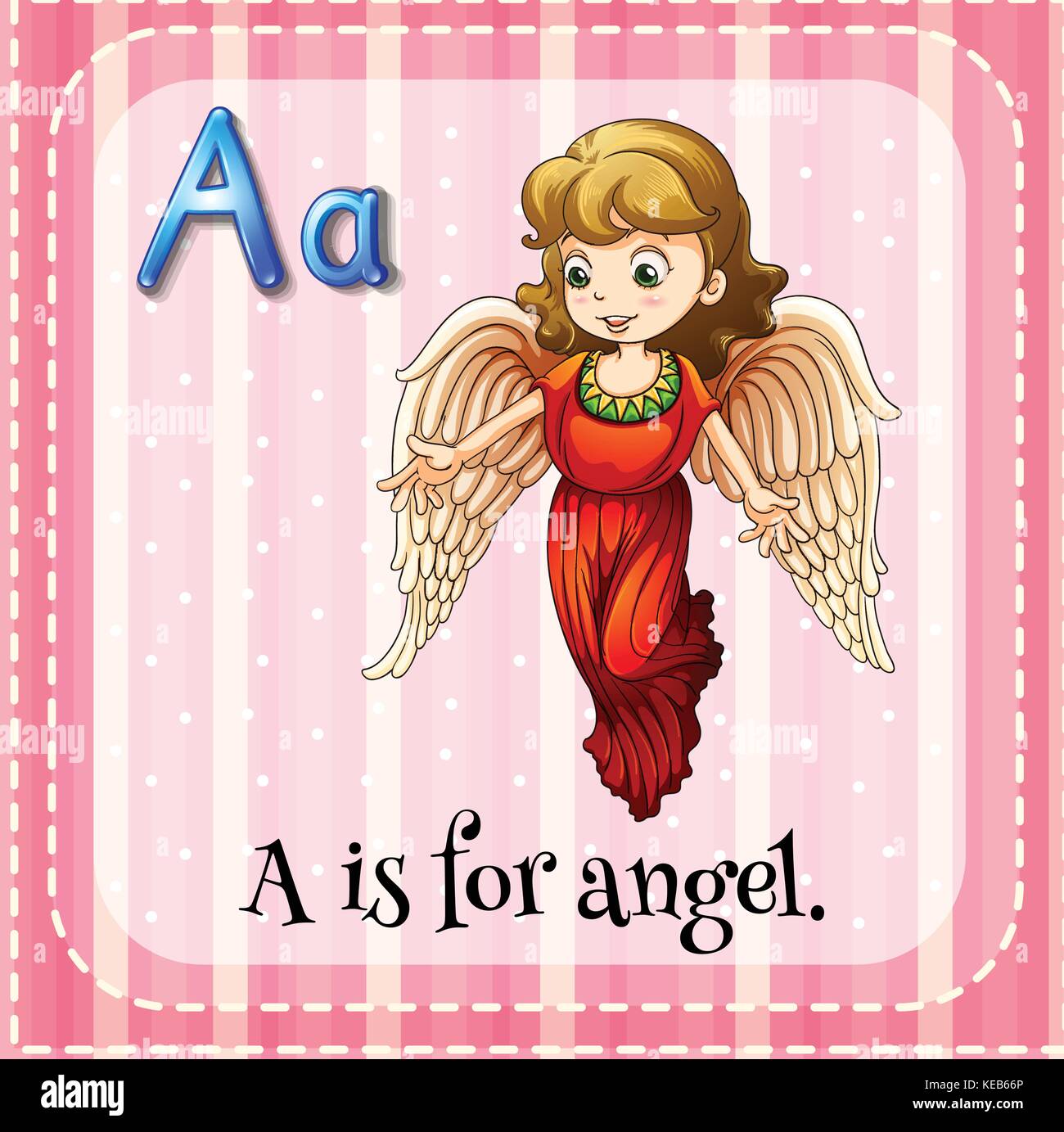 Flashcard letter A is for angel Stock Vector Image & Art - Alamy