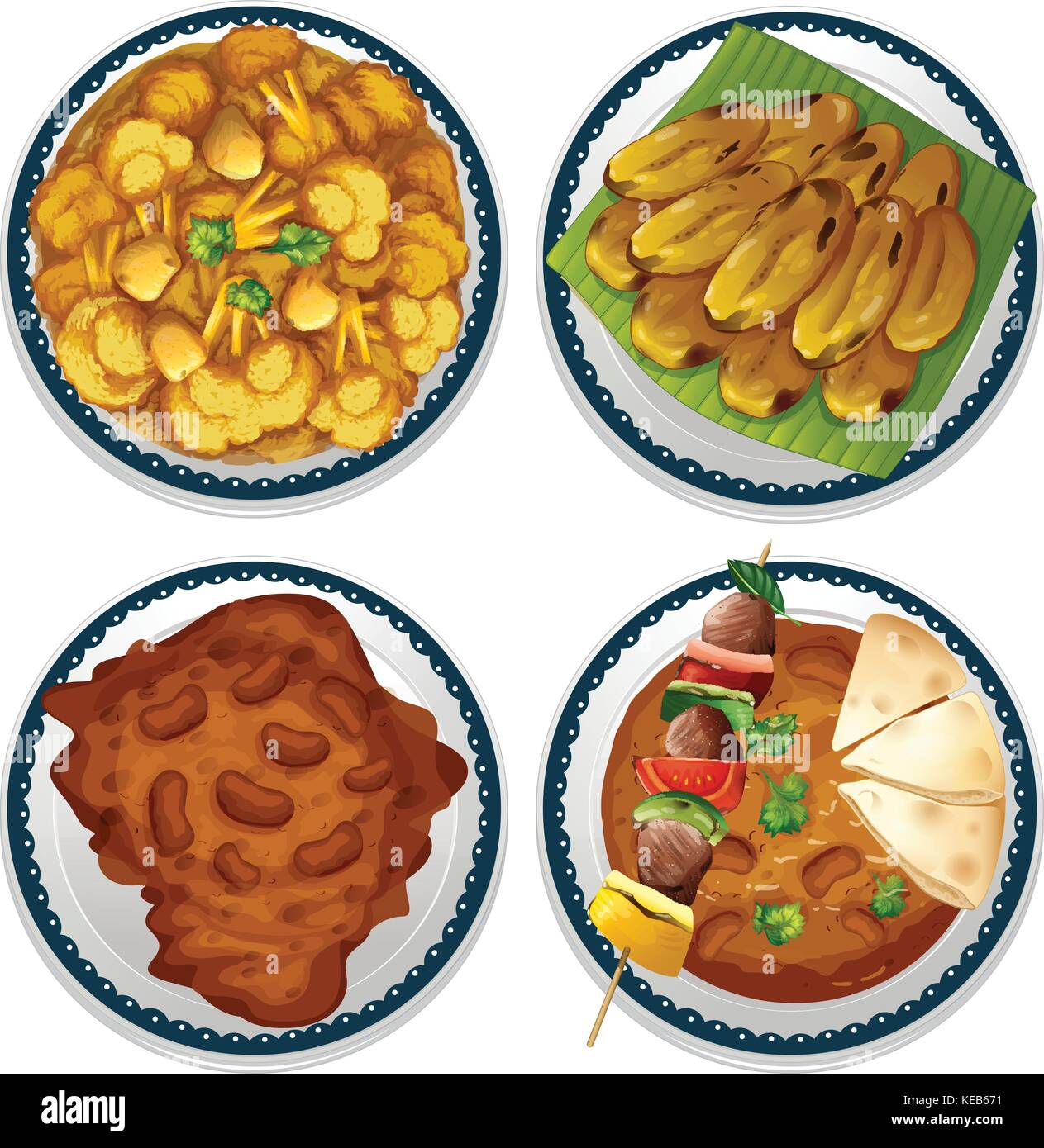 Indian breakfast food Stock Vector Images - Alamy