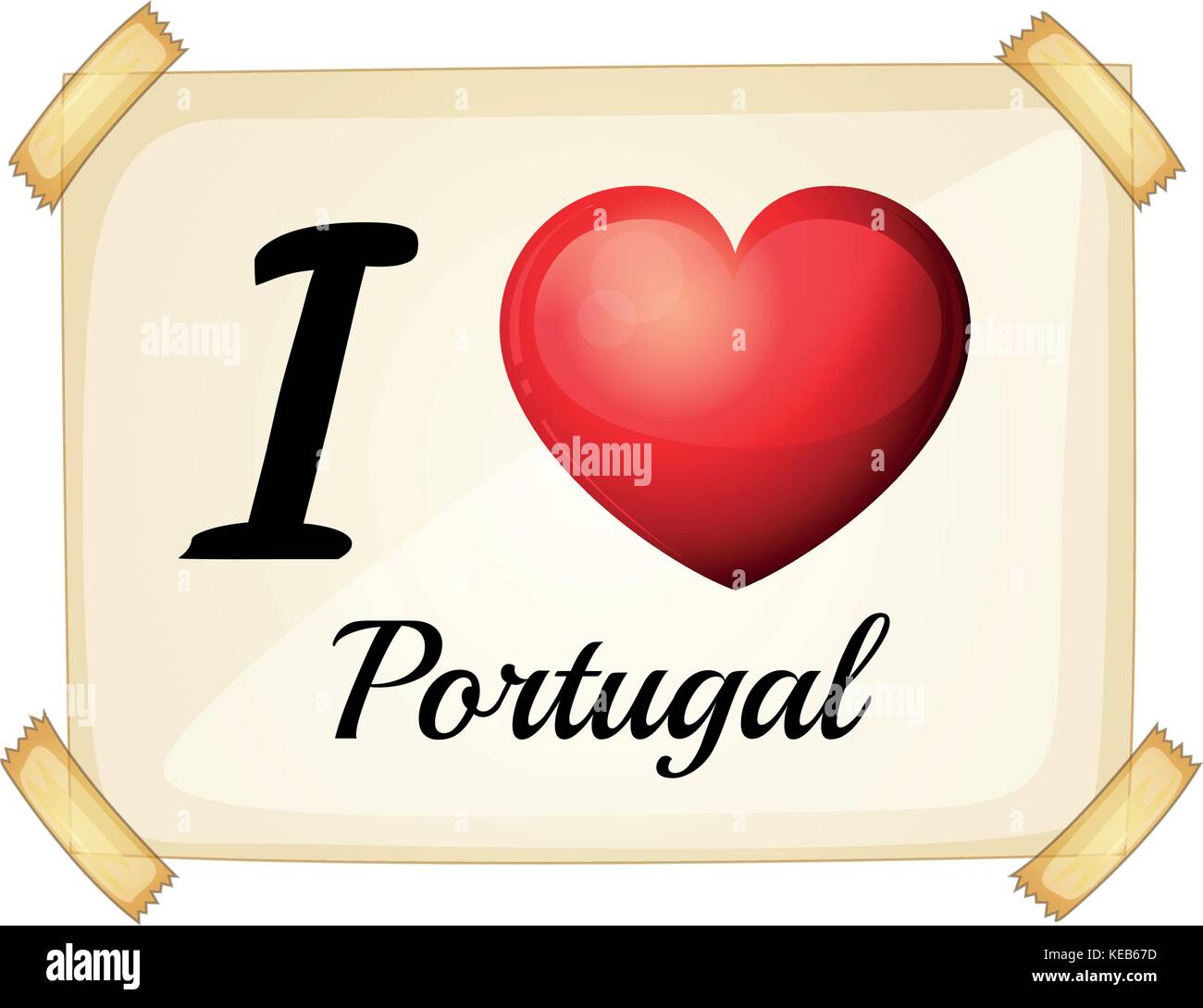 I love Portugal sign posted on the wall Stock Vector Image & Art - Alamy