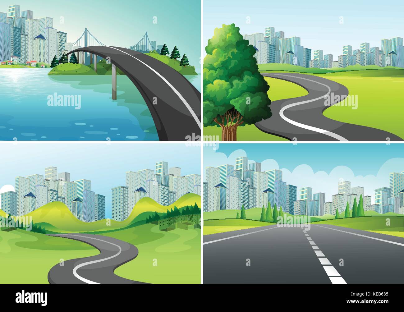 Urban garden scenes Stock Vector Images - Alamy