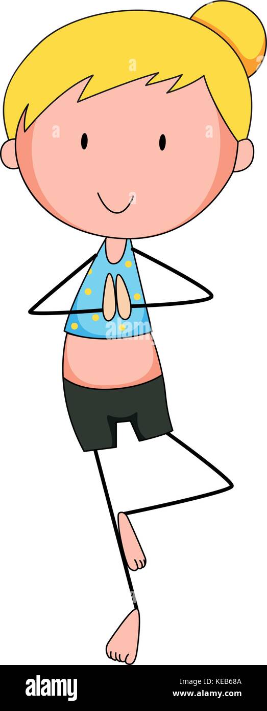 Exercise one leg Stock Vector Images - Alamy