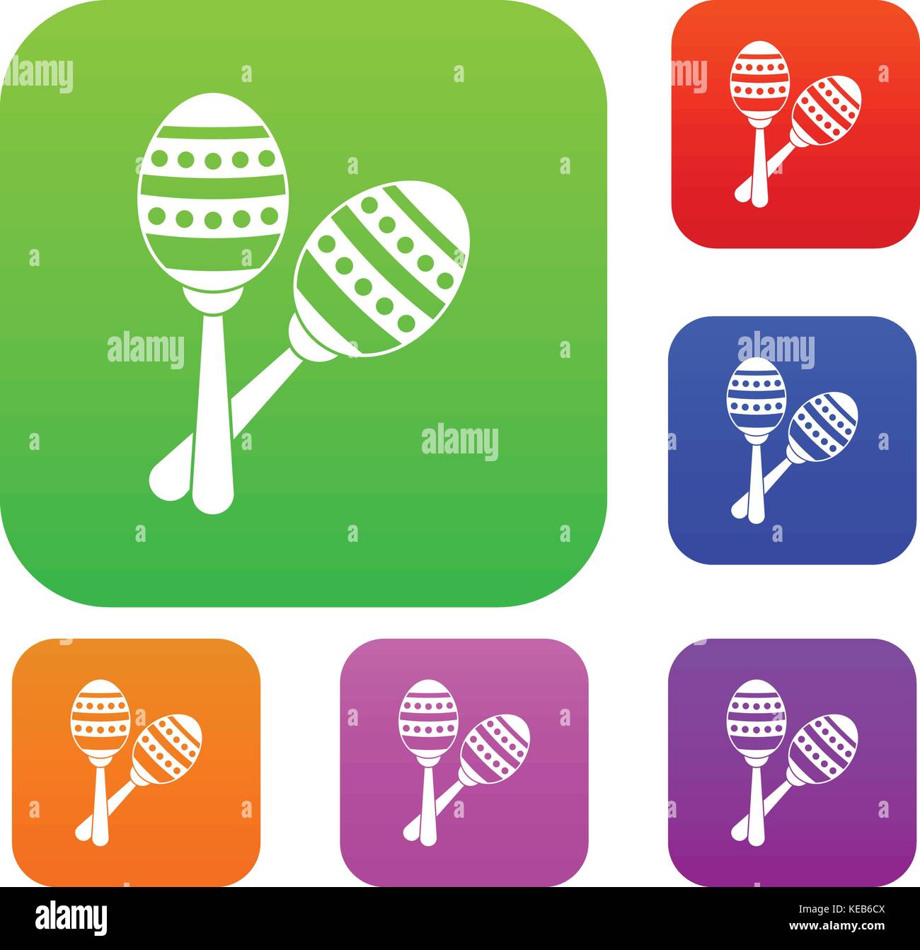 Maracas set color collection Stock Vector Image & Art - Alamy