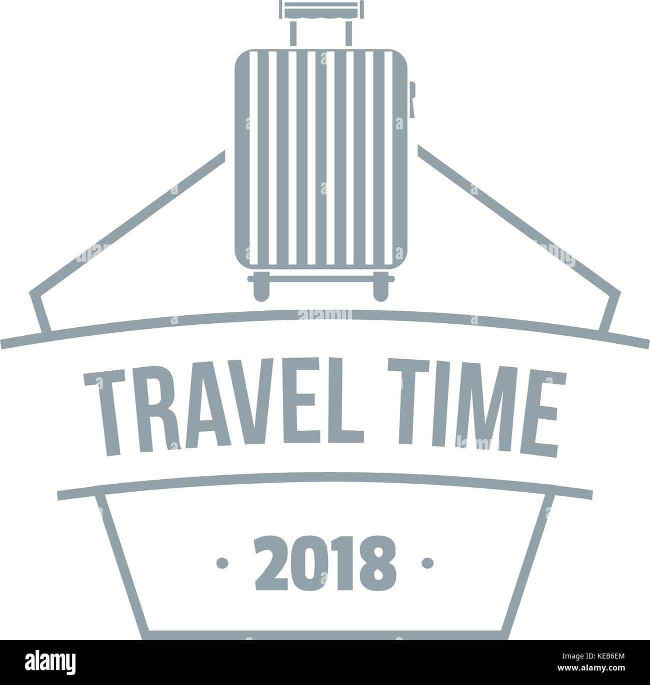 Travel suitcase logo, simple gray style Stock Vector Image & Art - Alamy