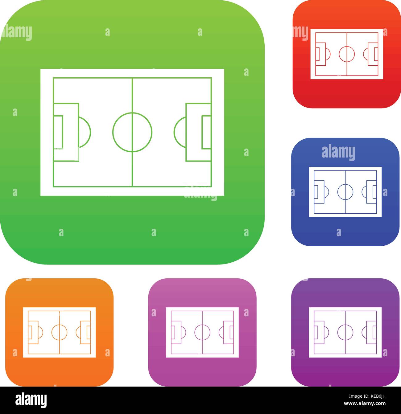 Soccer field set color collection Stock Vector Image & Art - Alamy