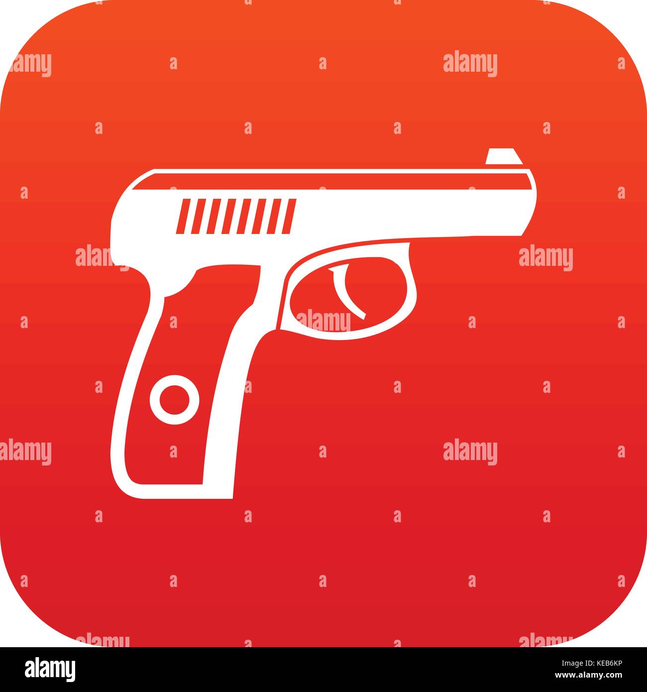 Gun icon digital red Stock Vector Image & Art - Alamy