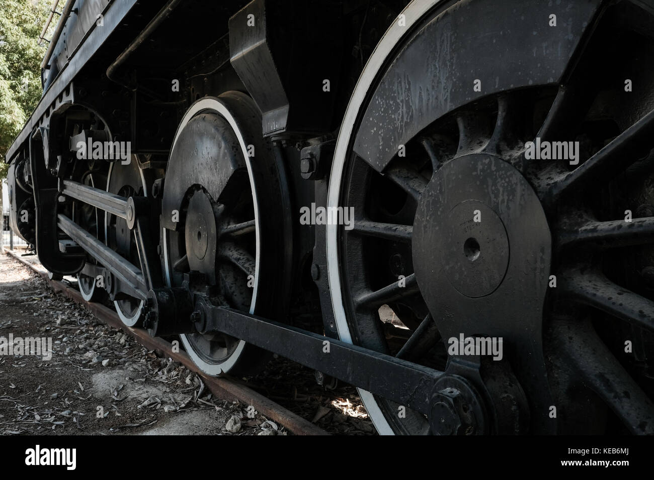 A TCDD 45151 Class steam locomotive is displayed at the Rail Heritage ...