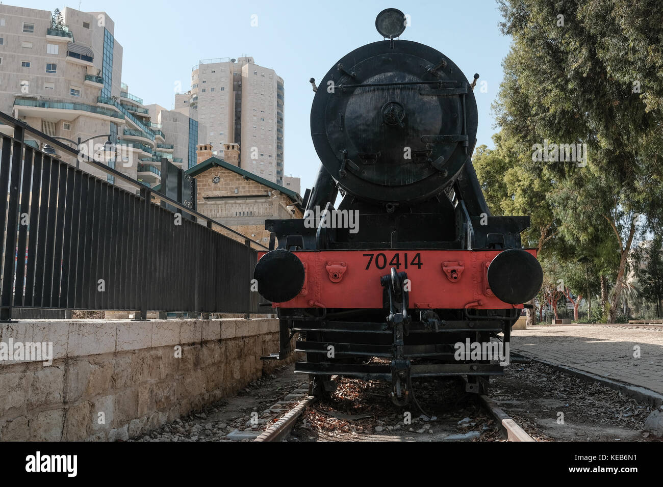 A TCDD 45151 Class steam locomotive is displayed at the Rail Heritage ...
