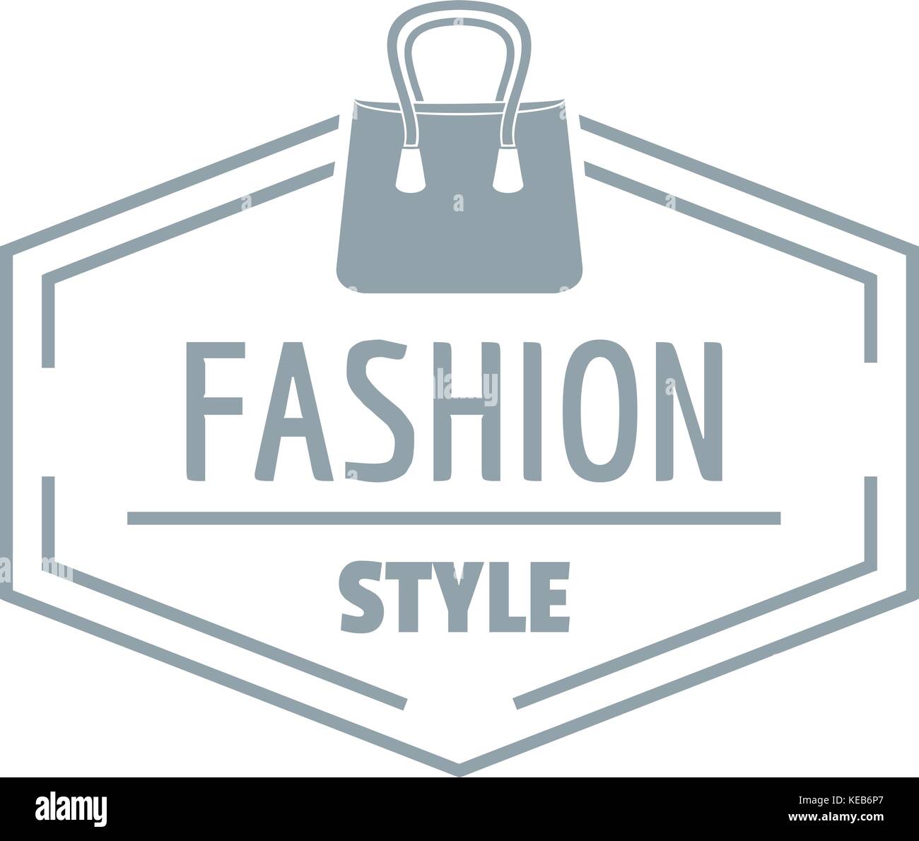 Fashion style bag logo, simple gray style Stock Vector Image & Art - Alamy