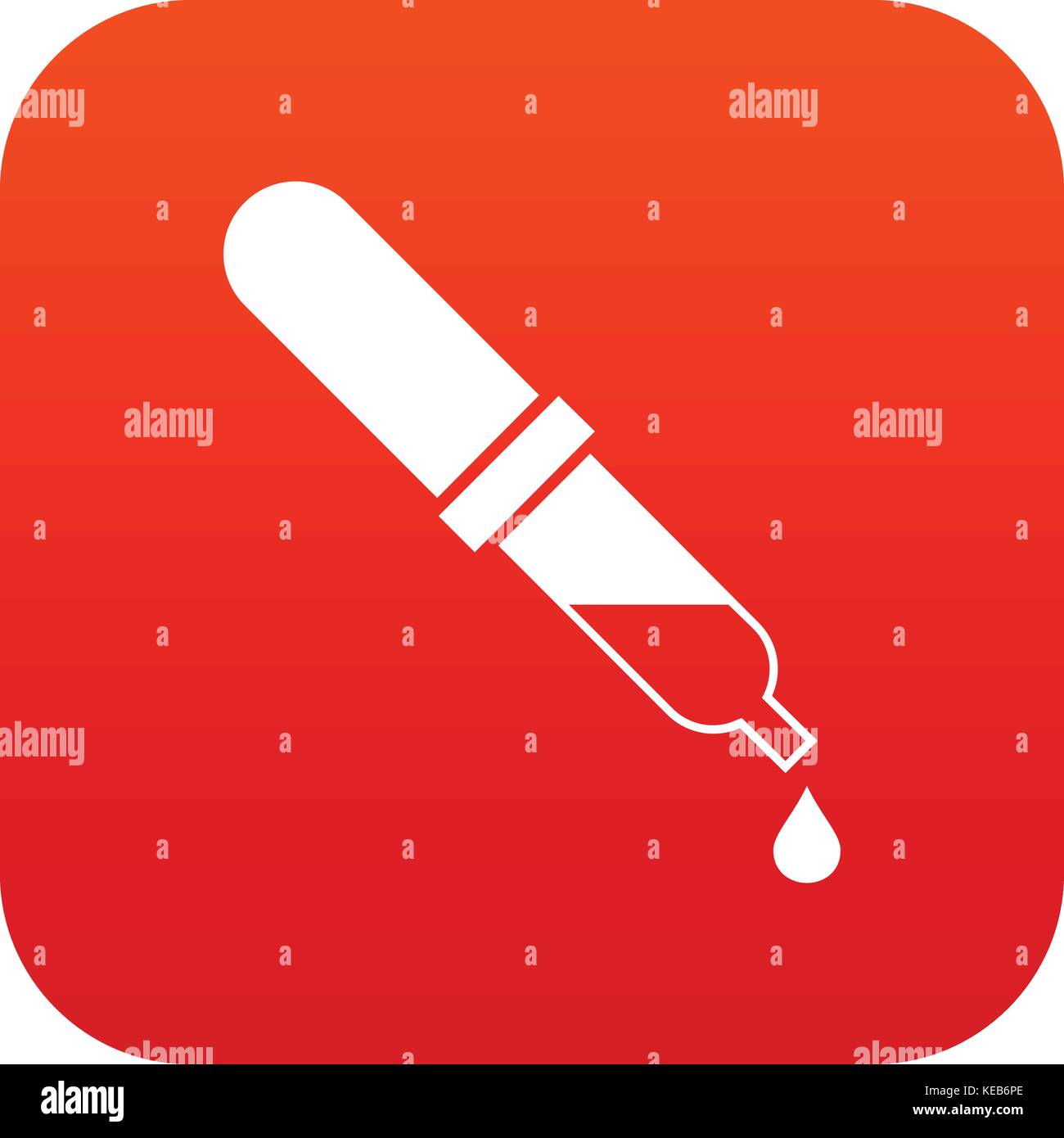 Pipette icon digital red Stock Vector Image & Art - Alamy