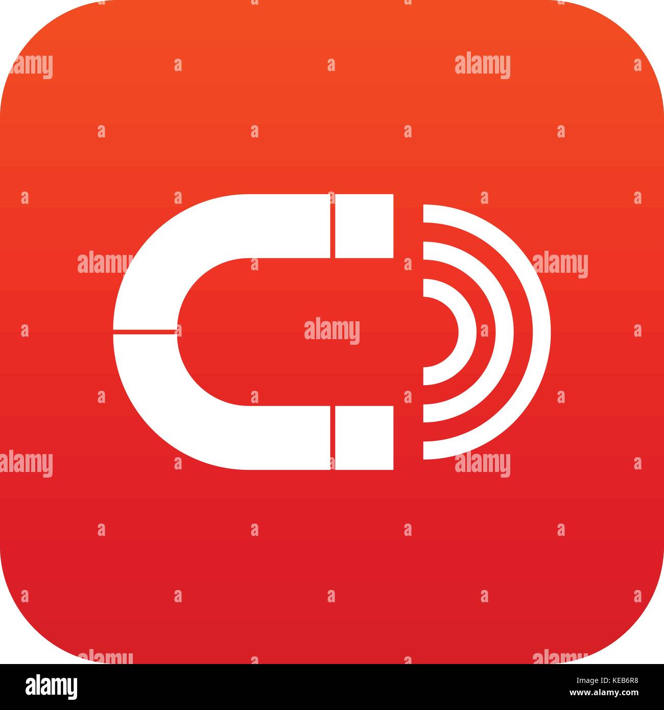 Magnet icon digital red Stock Vector Image & Art - Alamy