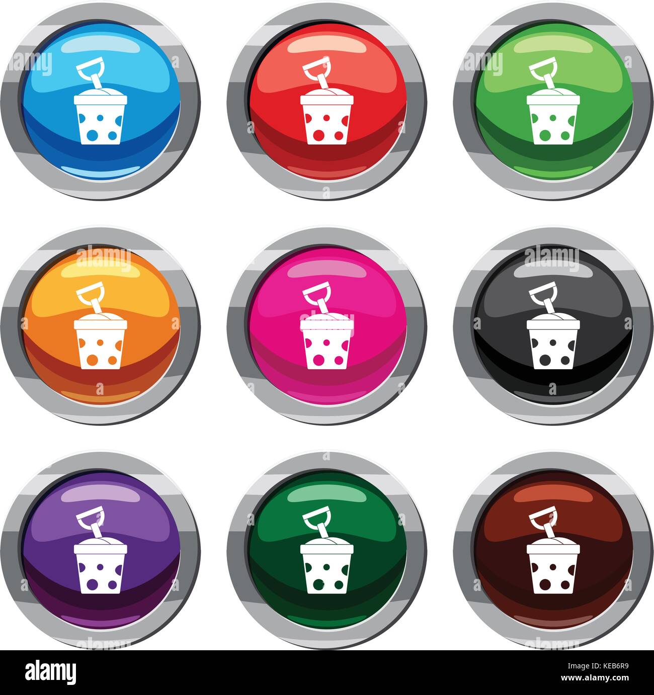 Bucket full of sand Stock Vector Images - Alamy