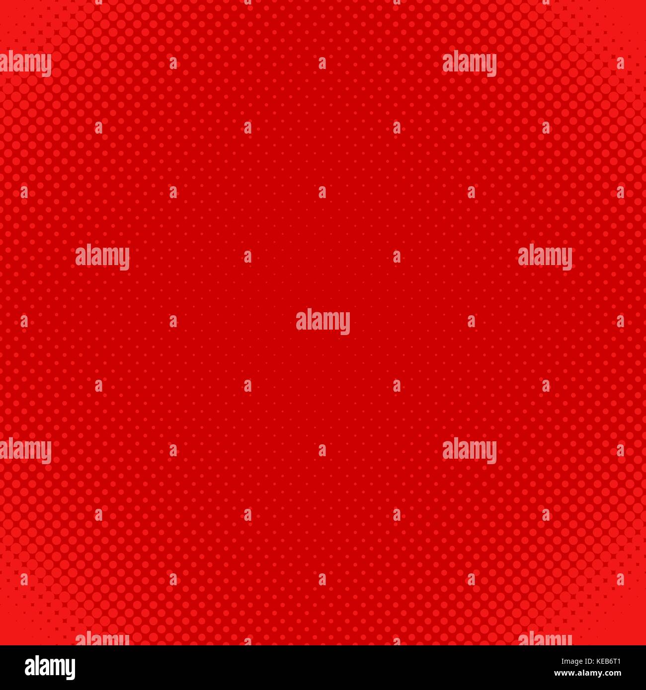 Red halftone dot pattern background - vector design from circles in ...
