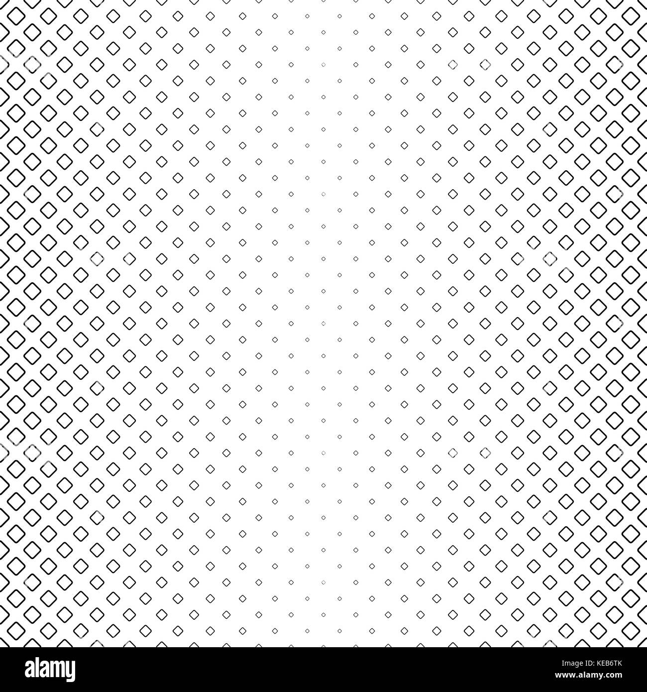 Monochrome square pattern - abstract vector background graphic from diagonal rounded squares ...