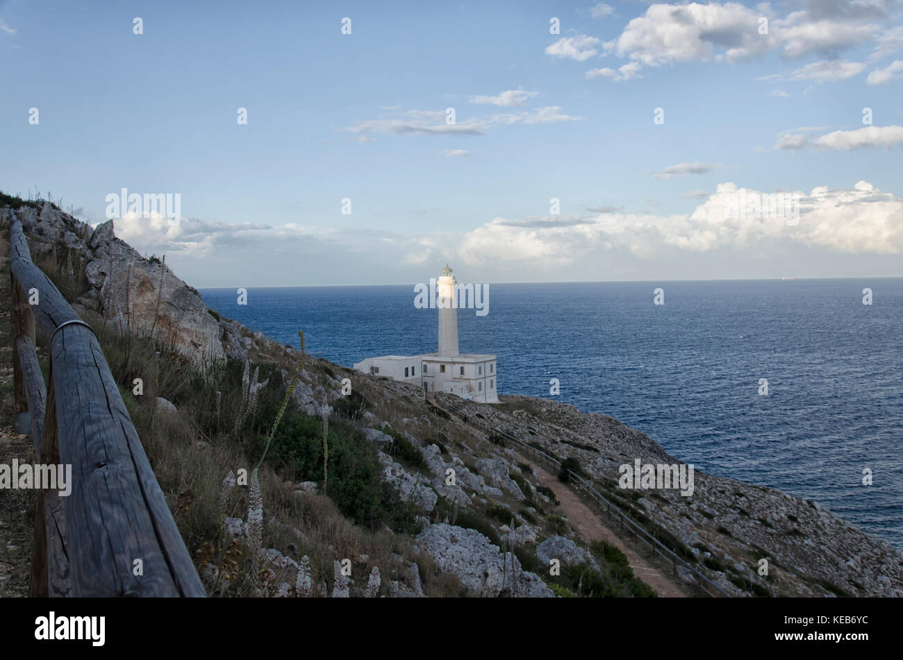 View of the most eastern point of Italy Stock Photo - Alamy