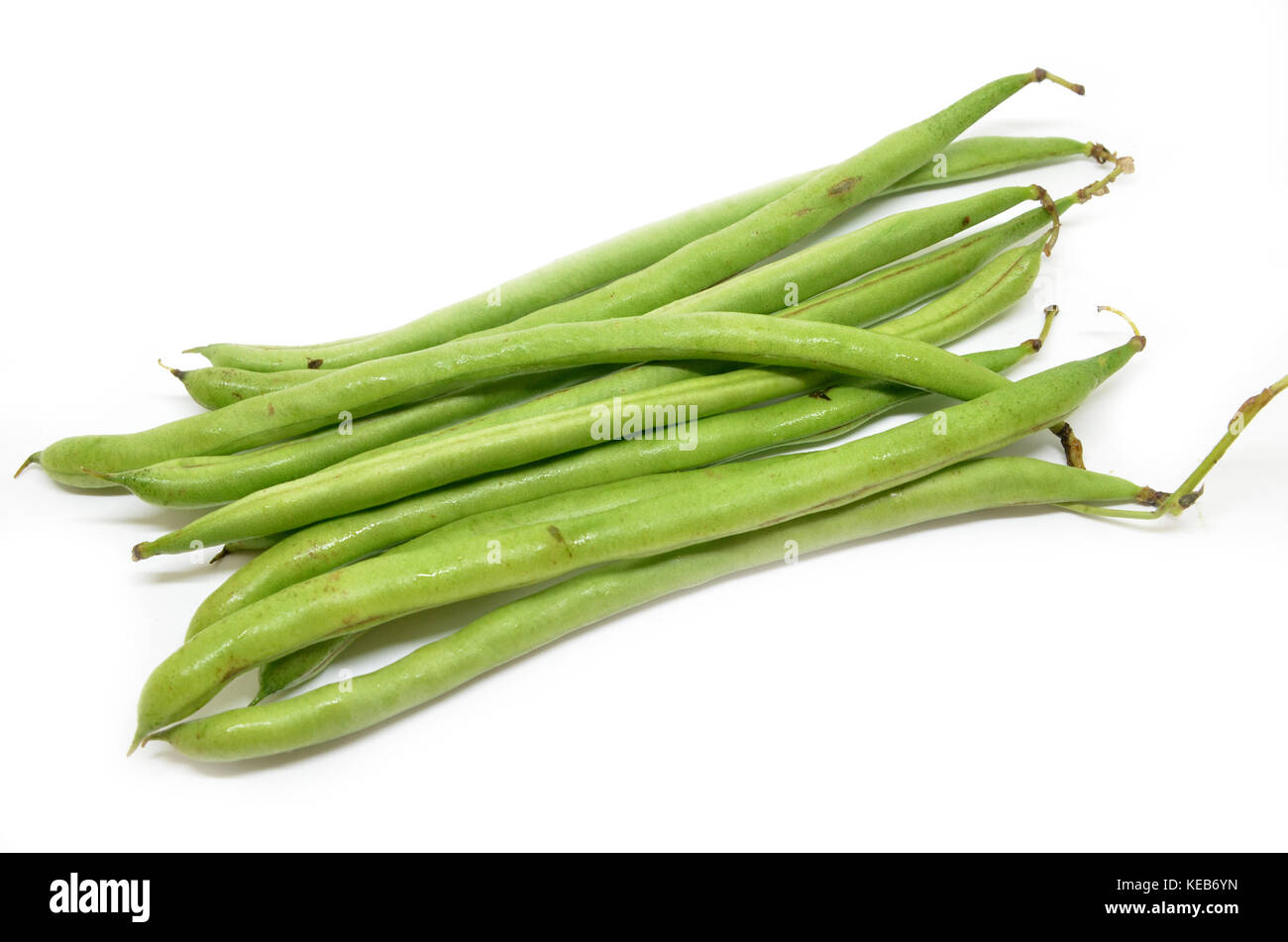 French green bean string isolated on white background Stock Photo - Alamy