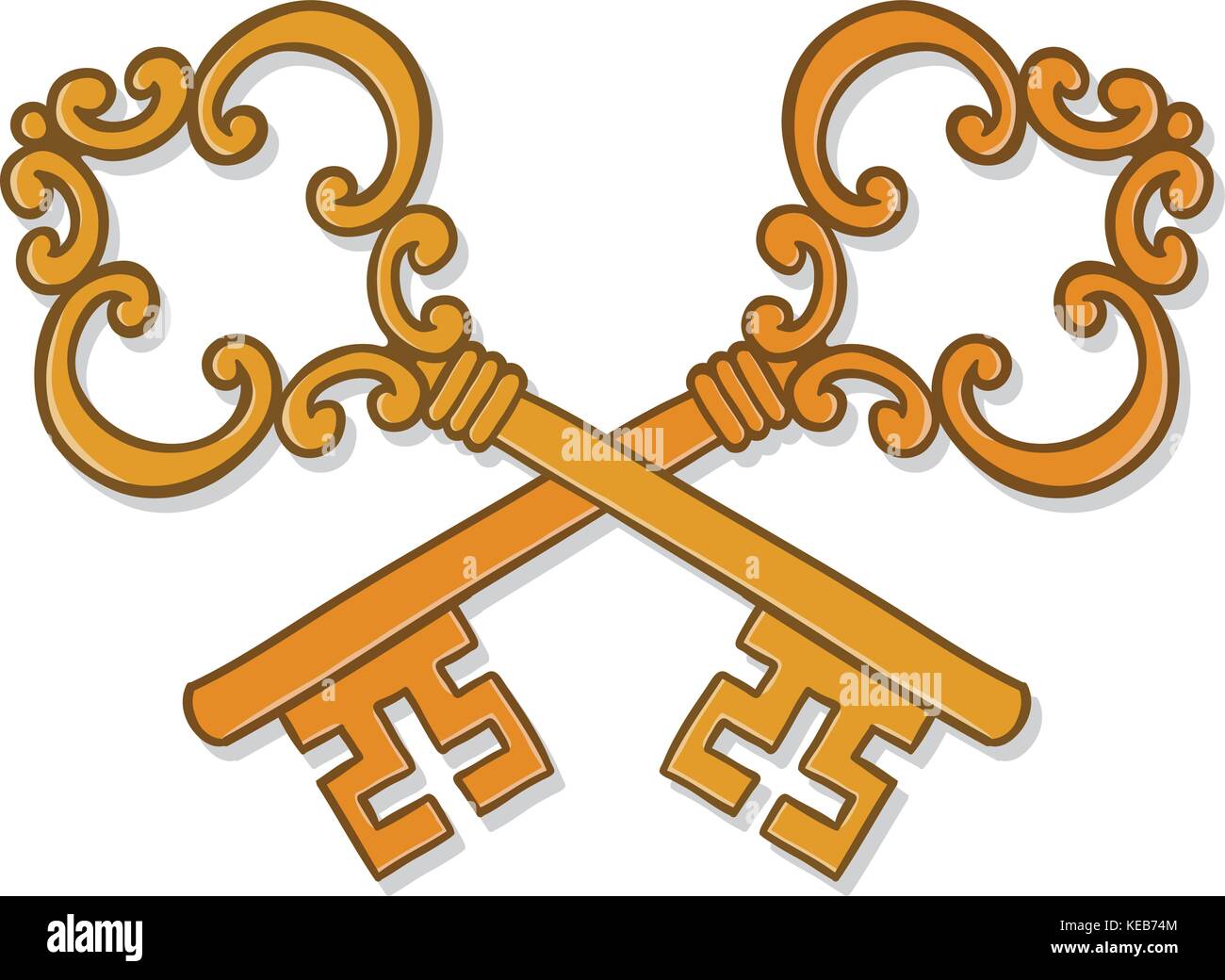 Crossed keys drawing Stock Vector Images - Alamy