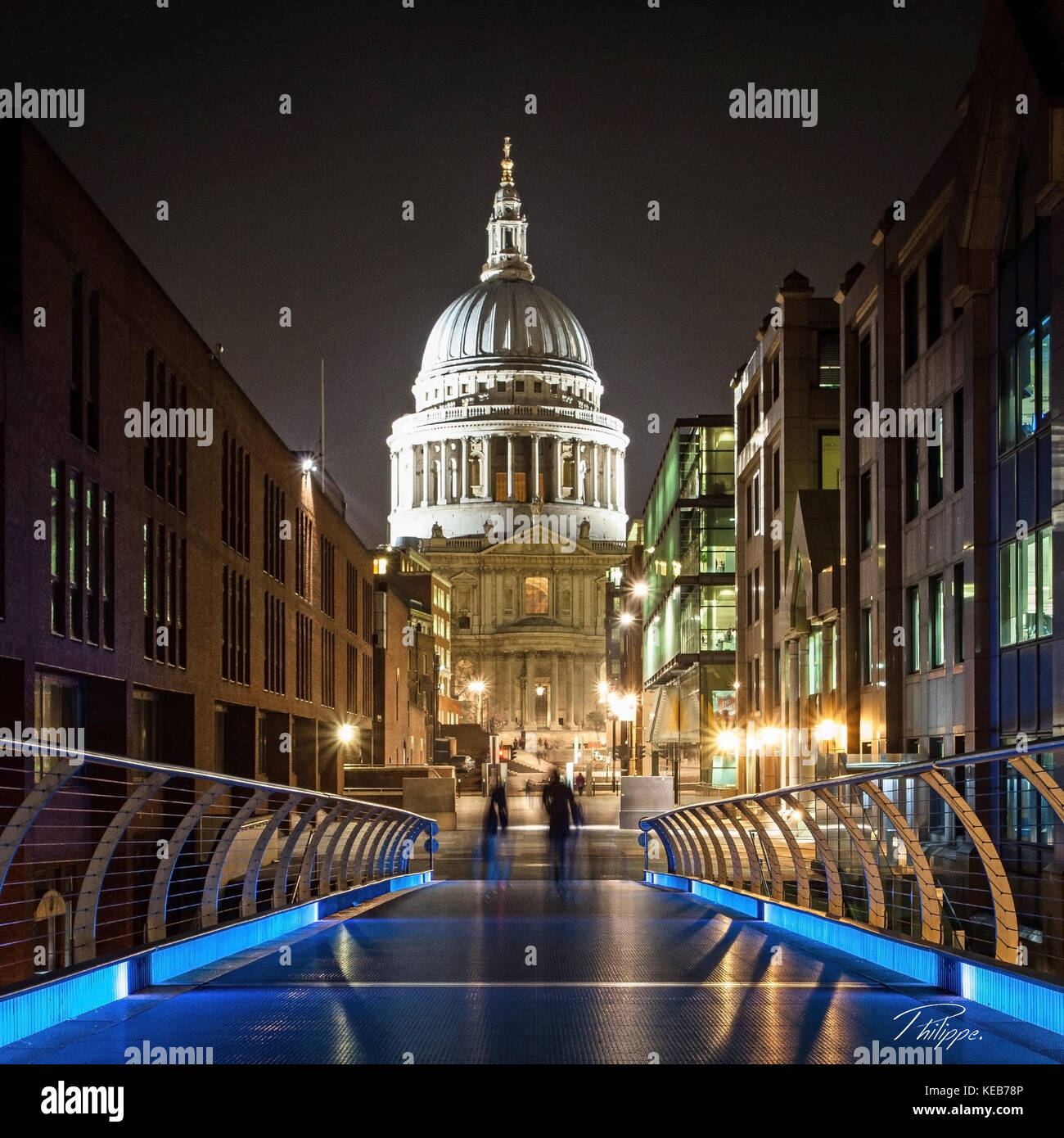 Night time view of saint John's Cathedral, London, united kingdom Stock ...
