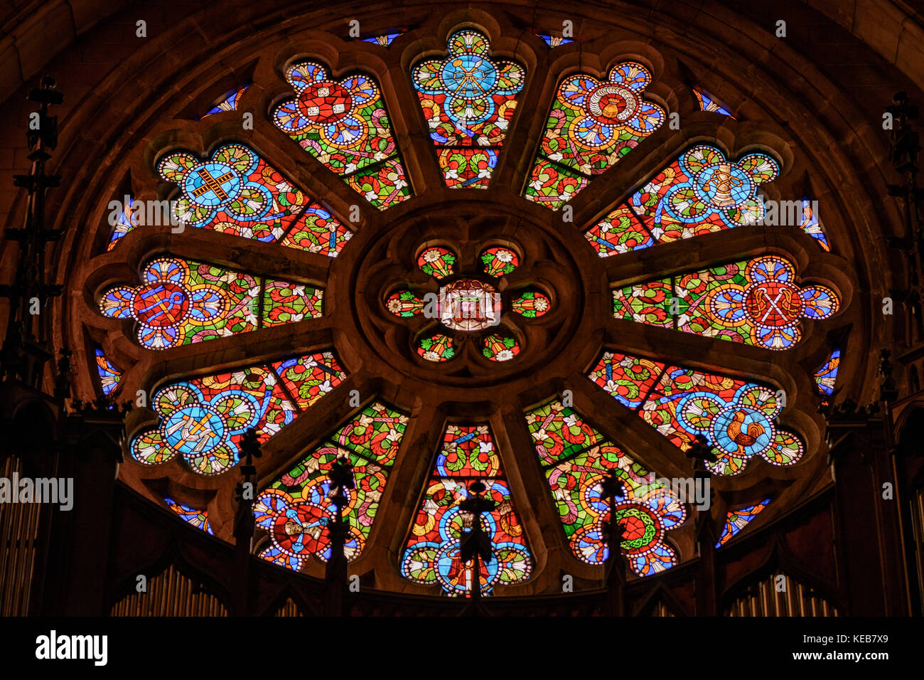 Interior of the rosette of the church of Our Lady of the Assumption in ...