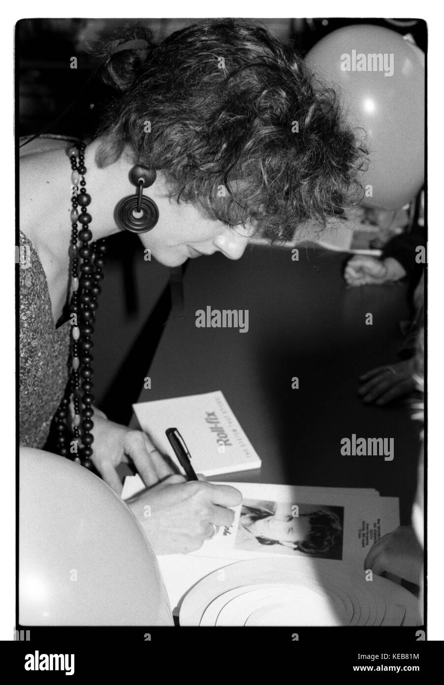 Australian actress during a visit to EDCO store in Belfast in 1989 ...