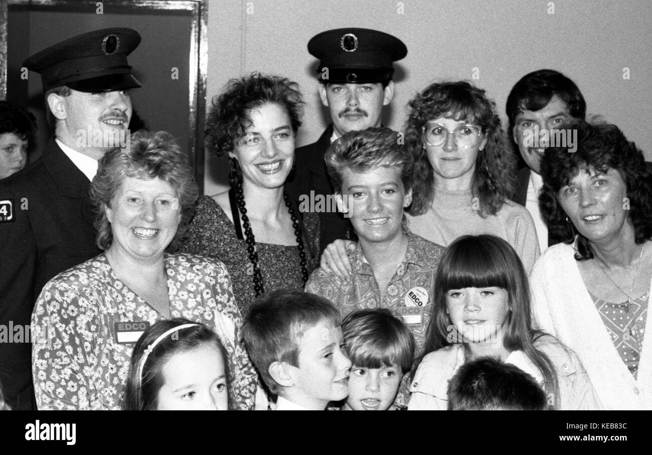 Australian actress during a visit to EDCO store in Belfast in 1989 ...