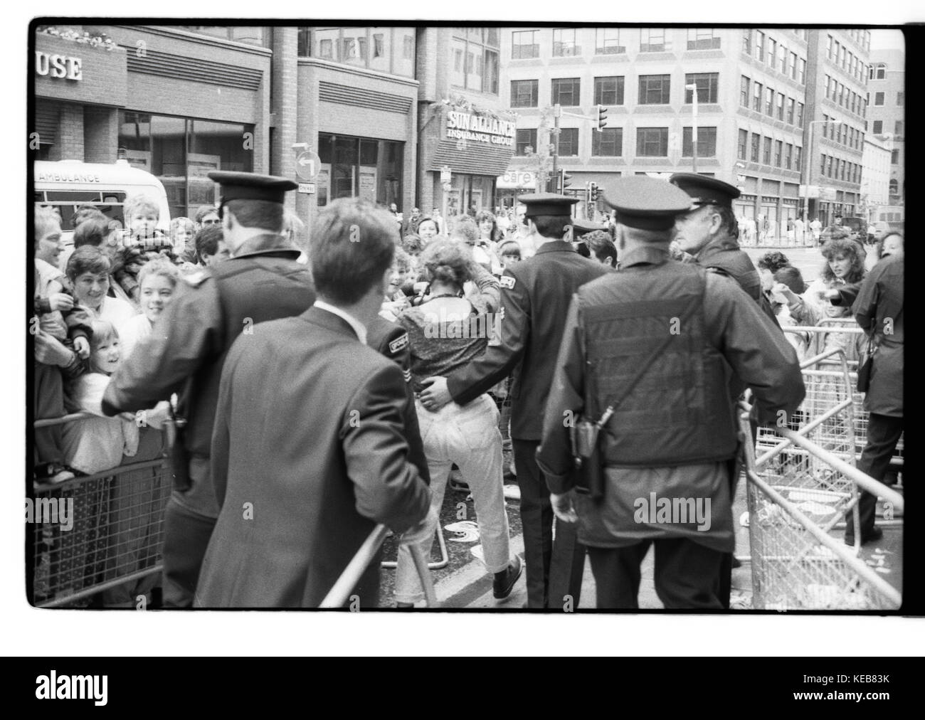 Australian actress during a visit to EDCO store in Belfast in 1989 ...