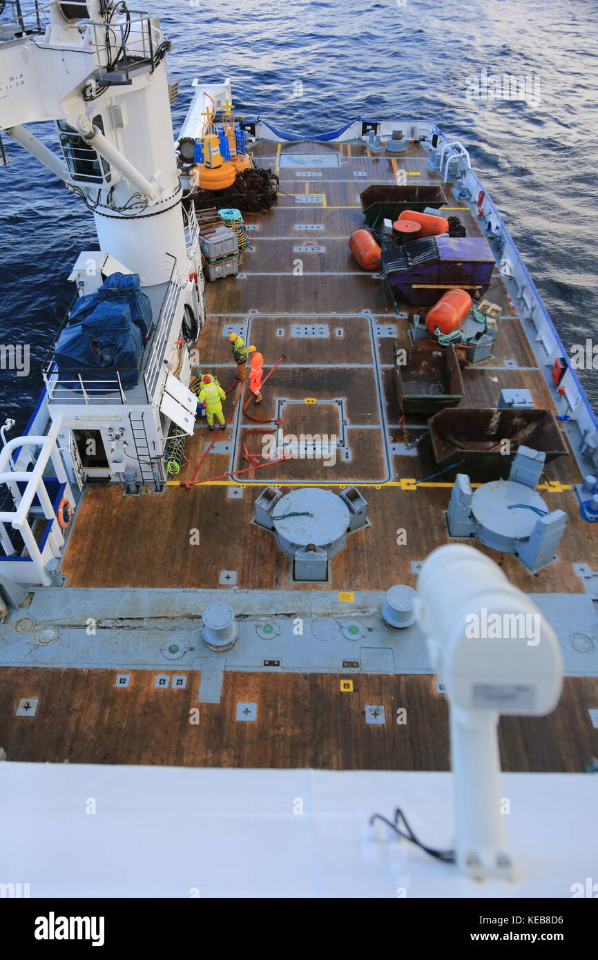 Deck of a Large sea vessel Stock Photo - Alamy