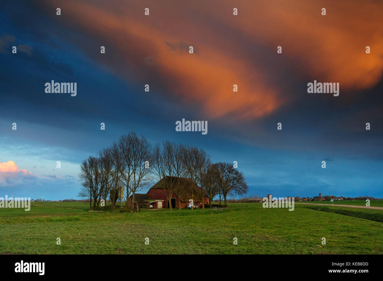 The Farm at Twilight Stock Photo - Alamy
