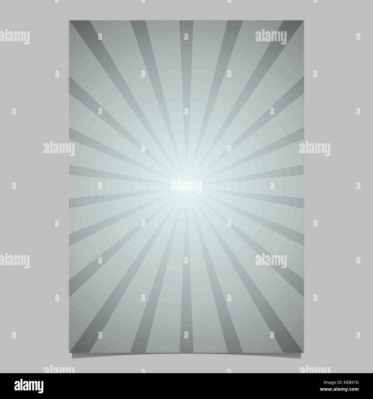 Gradient ray burst page template - vector brochure background graphic ...