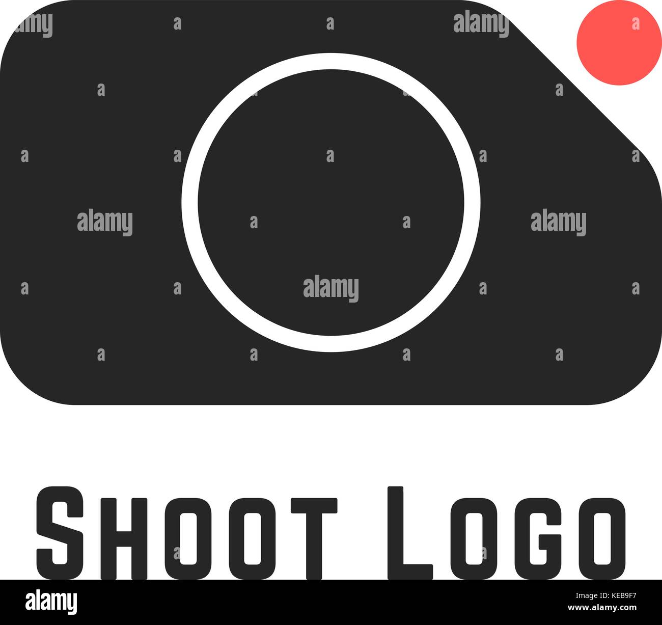 shoot logo with simple camera sign Stock Vector Image & Art - Alamy