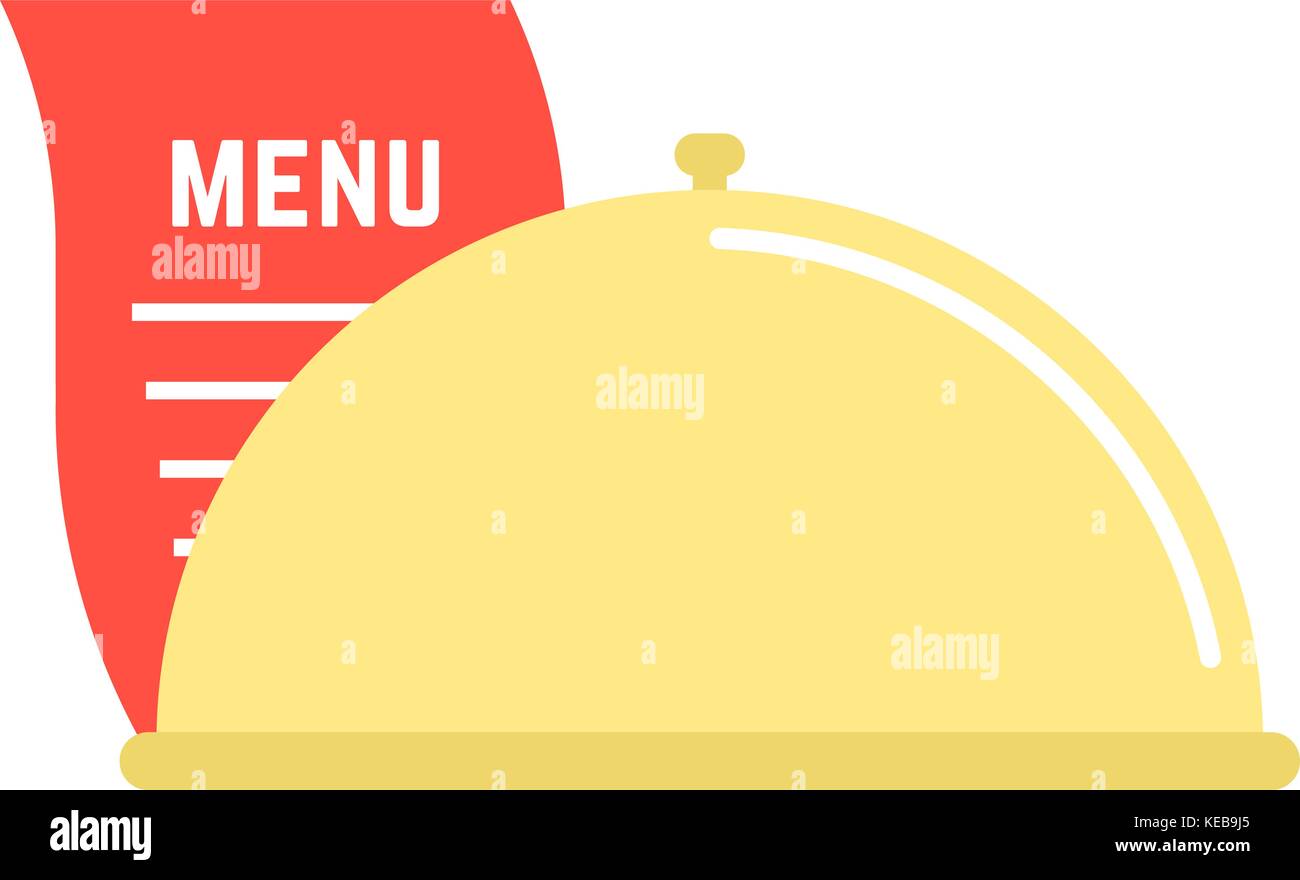 dish icon with menu sheet Stock Vector Image & Art - Alamy