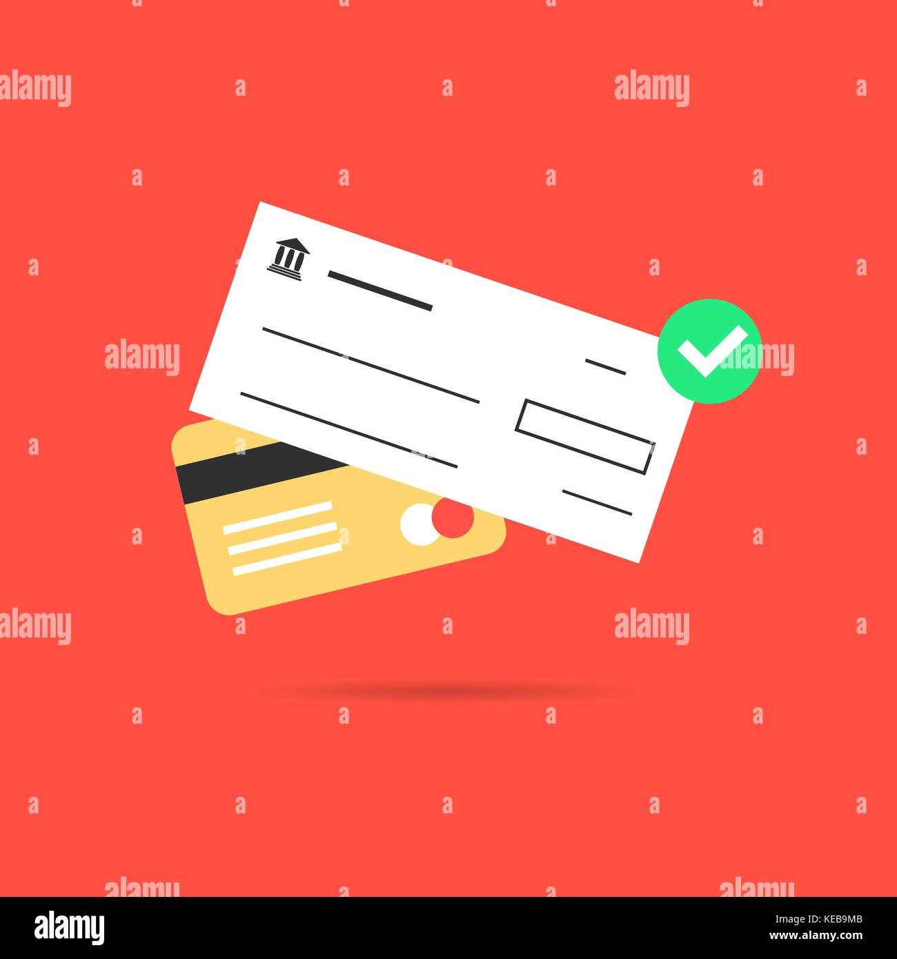 Cheque credit card Stock Vector Images - Alamy