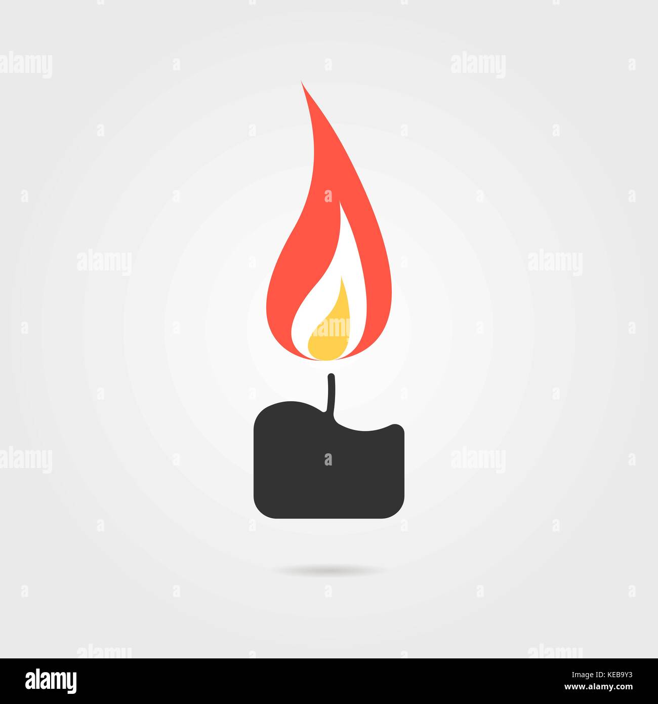 simple candle icon with shadow Stock Vector Image & Art - Alamy