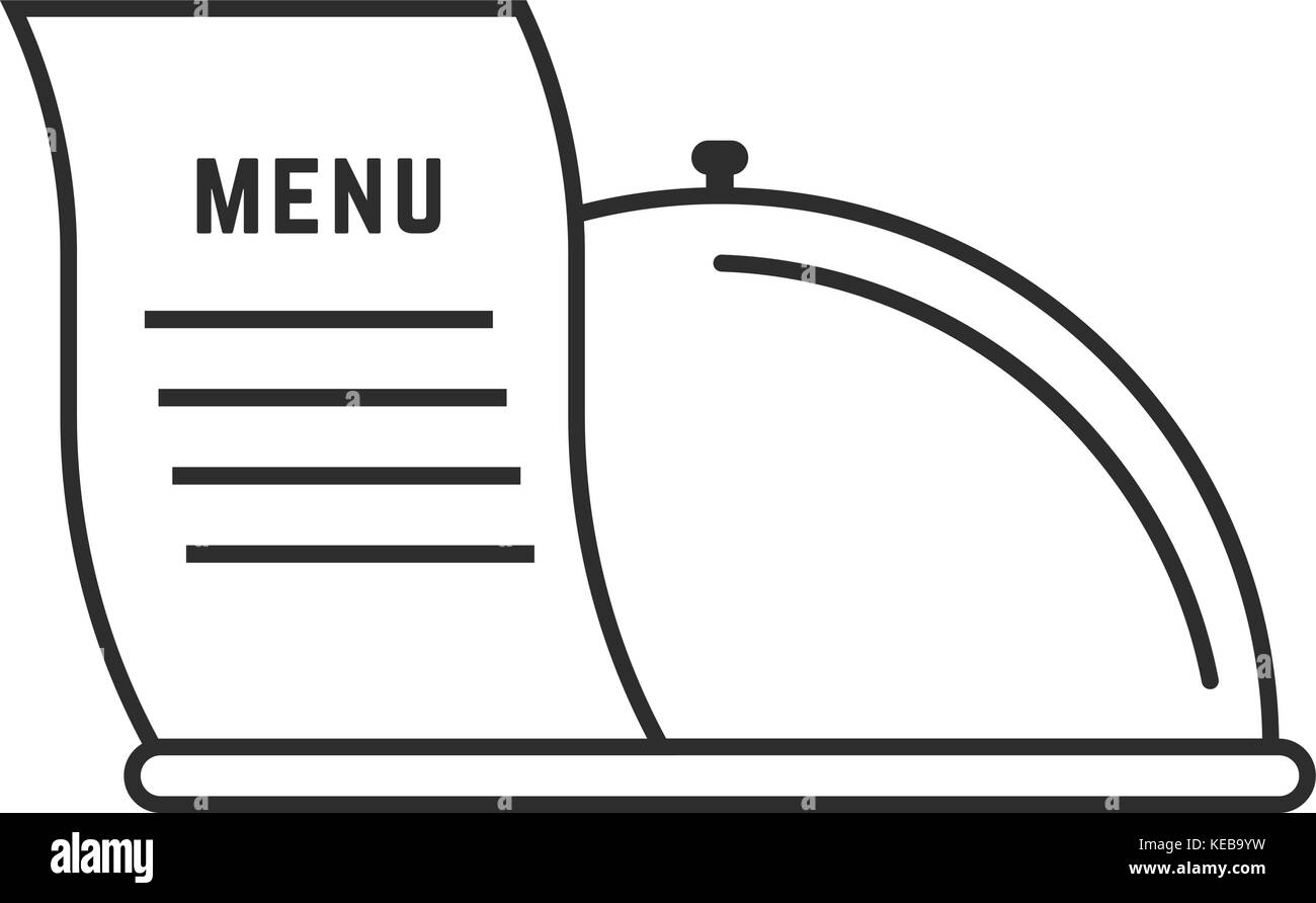 thin line dish and menu icon Stock Vector Image & Art - Alamy