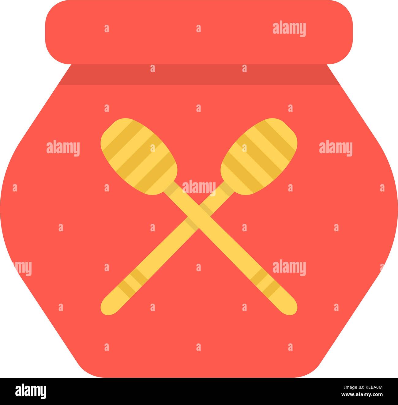 red honey pot simple icon Stock Vector Image & Art - Alamy