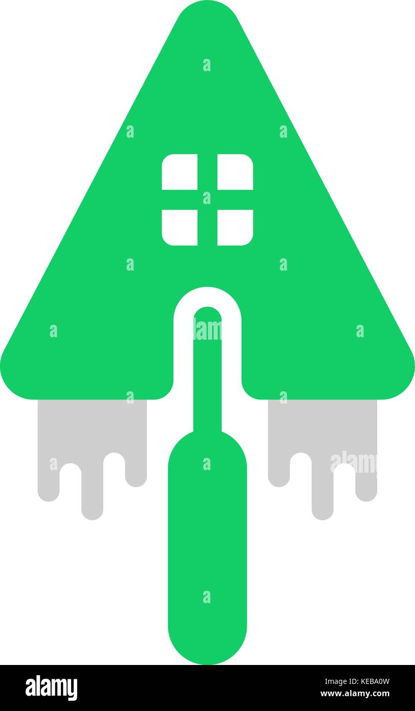 building house logo with trowel Stock Vector Image & Art - Alamy